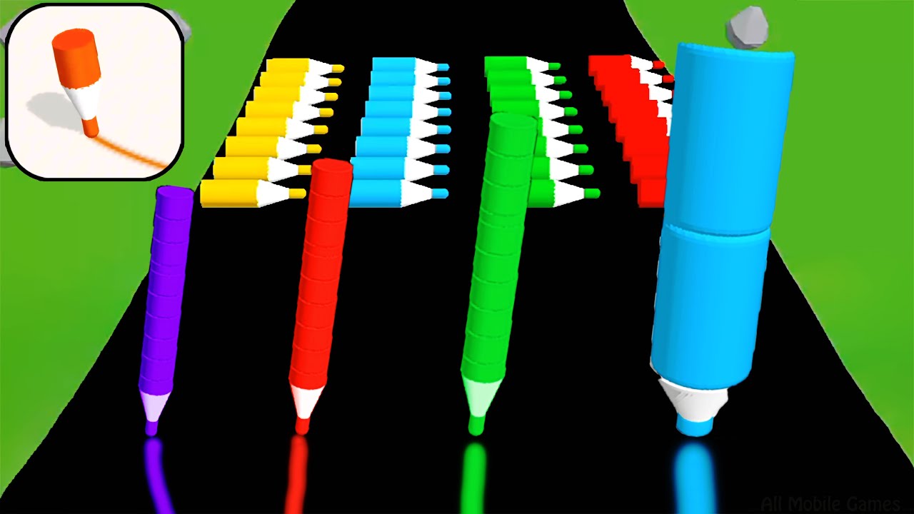 Crayon Rush 3D - All Levels Gameplay Walkthrough - Android IOS (Levels ...