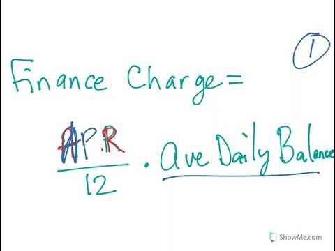 Calculate the Monthly Finance Charge - YouTube