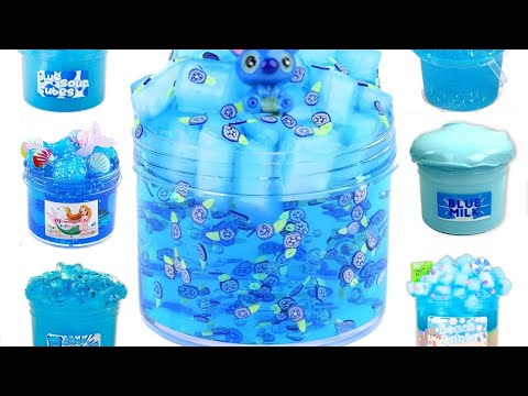 Jelly clear blue color slime💙 🐋 |#satisfying #slime - YouTube
