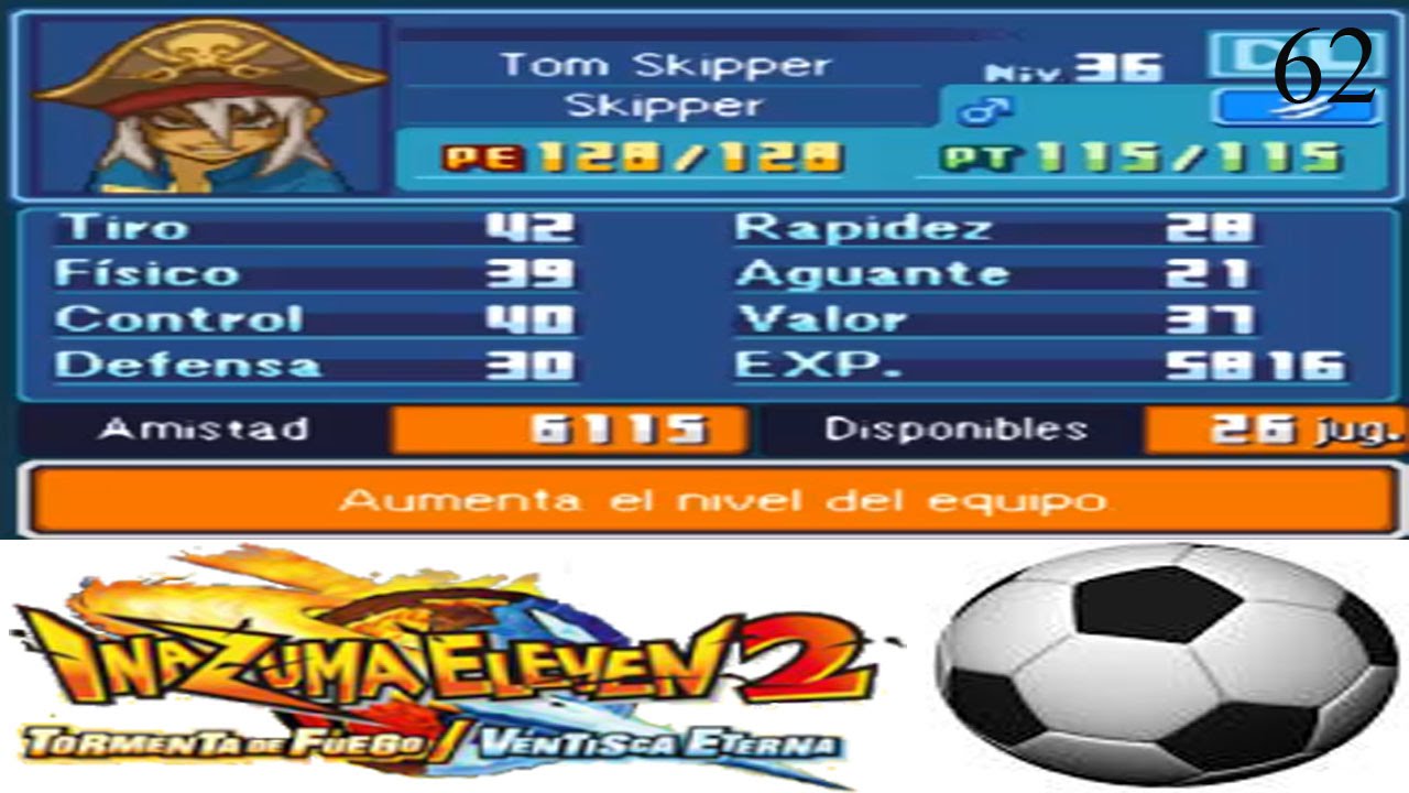 Inazuma eleven 2. Cap 62 - La ruta de contactos para Tom Skipper - YouTube
