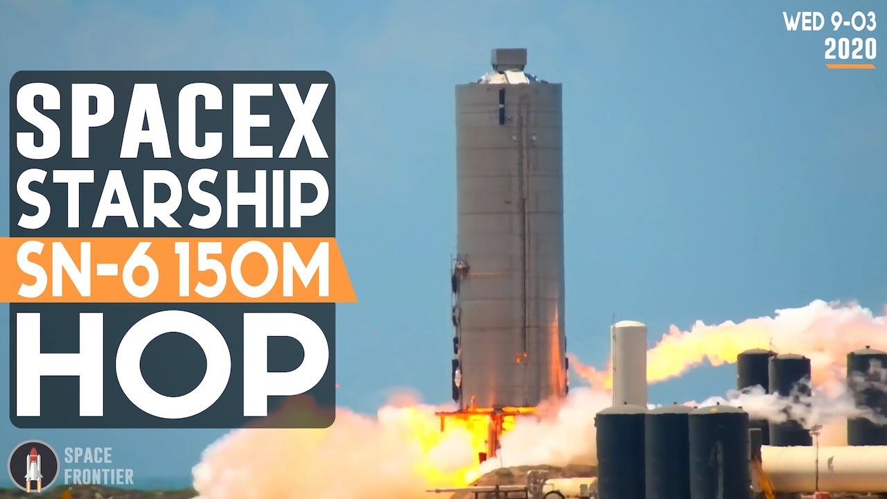 WATCH SpaceX Starship SN6 150m Hop (Successful)! - YouTube