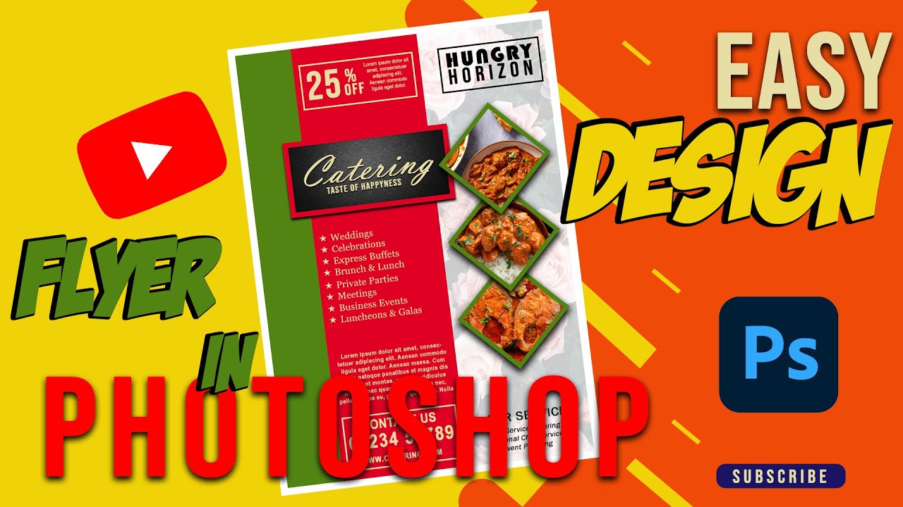 Easy Flyer design | Photoshop tutorials - #photoshoptutorial - YouTube