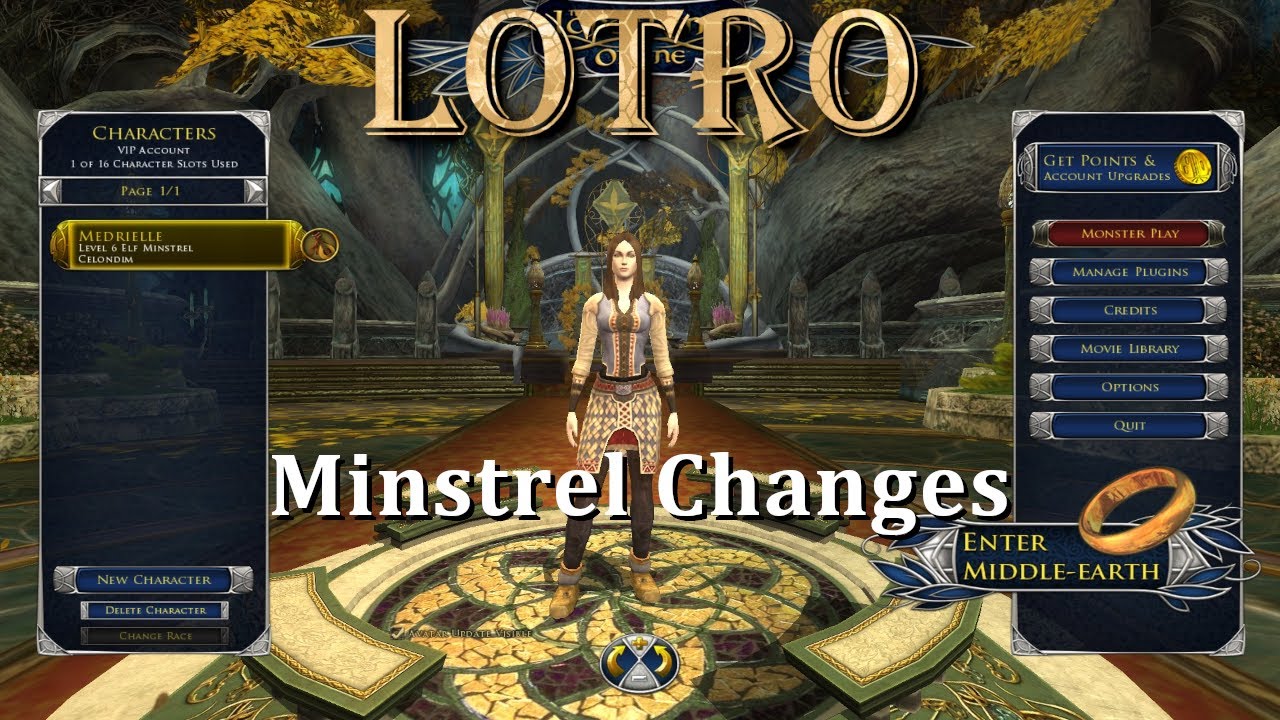 LOTRO - Exploring Middle Earth - Minstrel Changes - YouTube