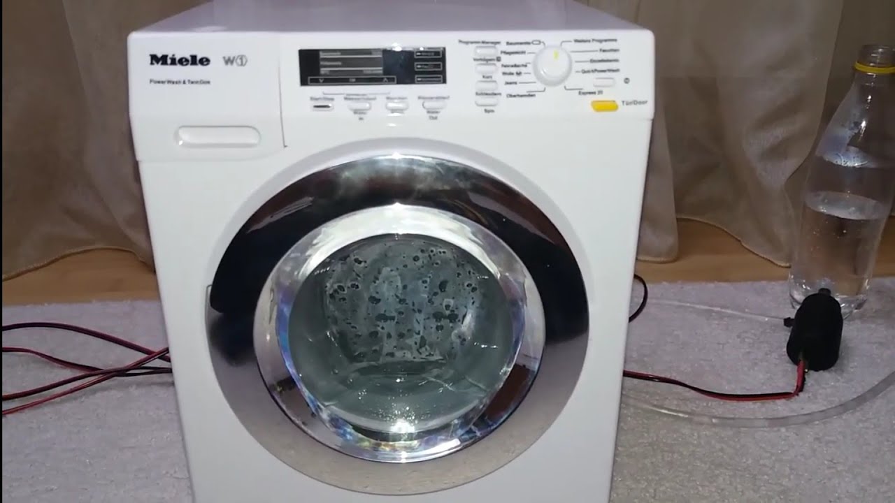 Miele toy washing machine modified drum cleaning - YouTube