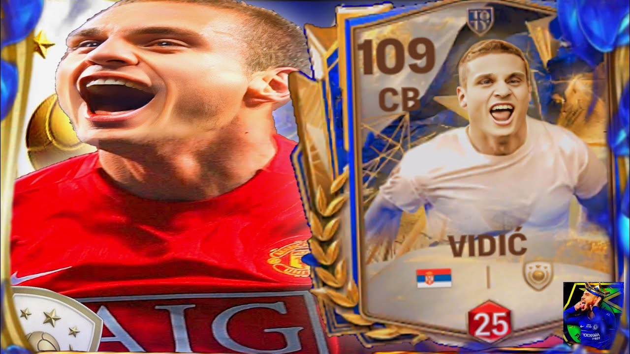 105 TOTY ICON VIDIC FC MOBILE CARD REVIEW AND GAMEPLAY - YouTube