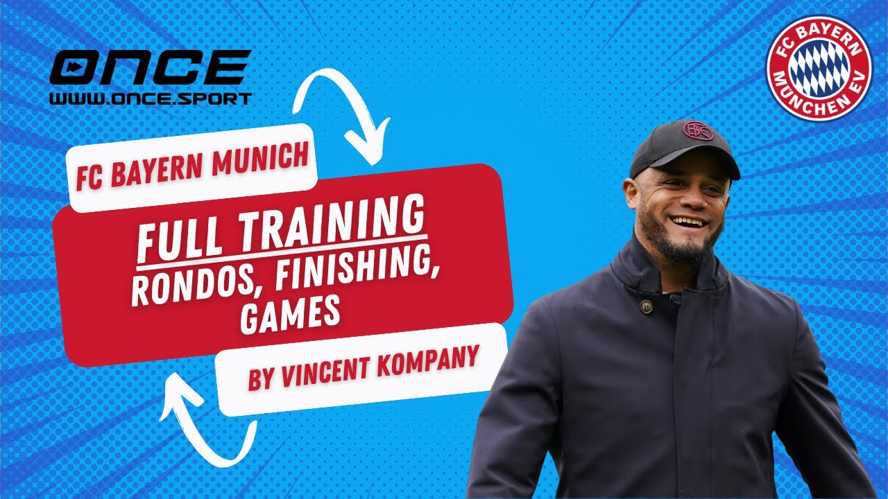🔥 Full FC Bayern Munich Training by Vincent Kompany | Rondos, Finishing ...