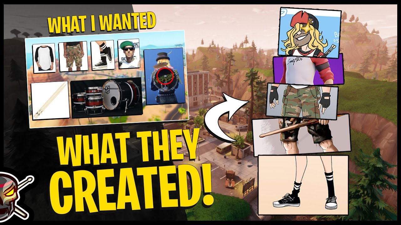 Paying 5 Different Artists to Create a CUSTOM Fortnite Skin! - YouTube