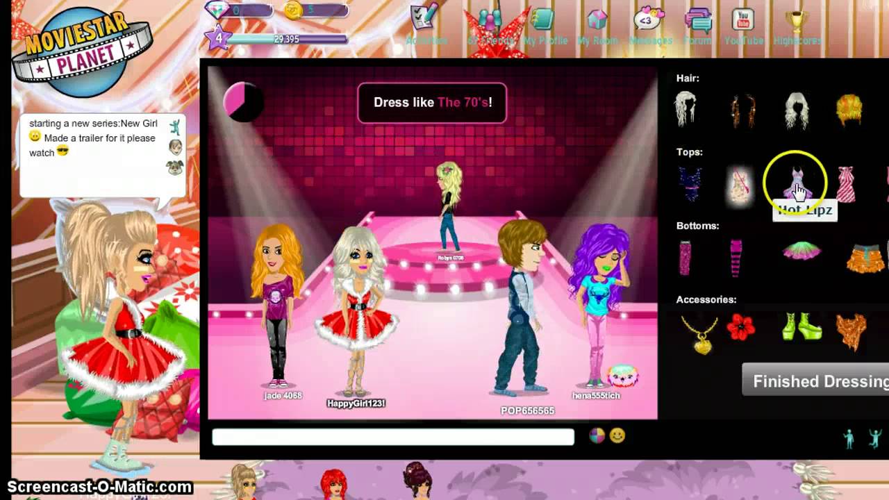 Playing Dress Up On MovieStarPlanet - YouTube