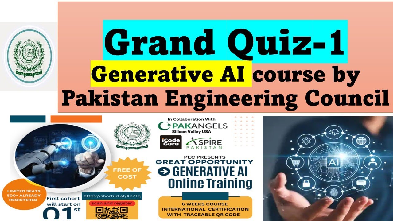 Grand Quiz-I-Gen AI Course by PEC - Solutions are at the end of video ...