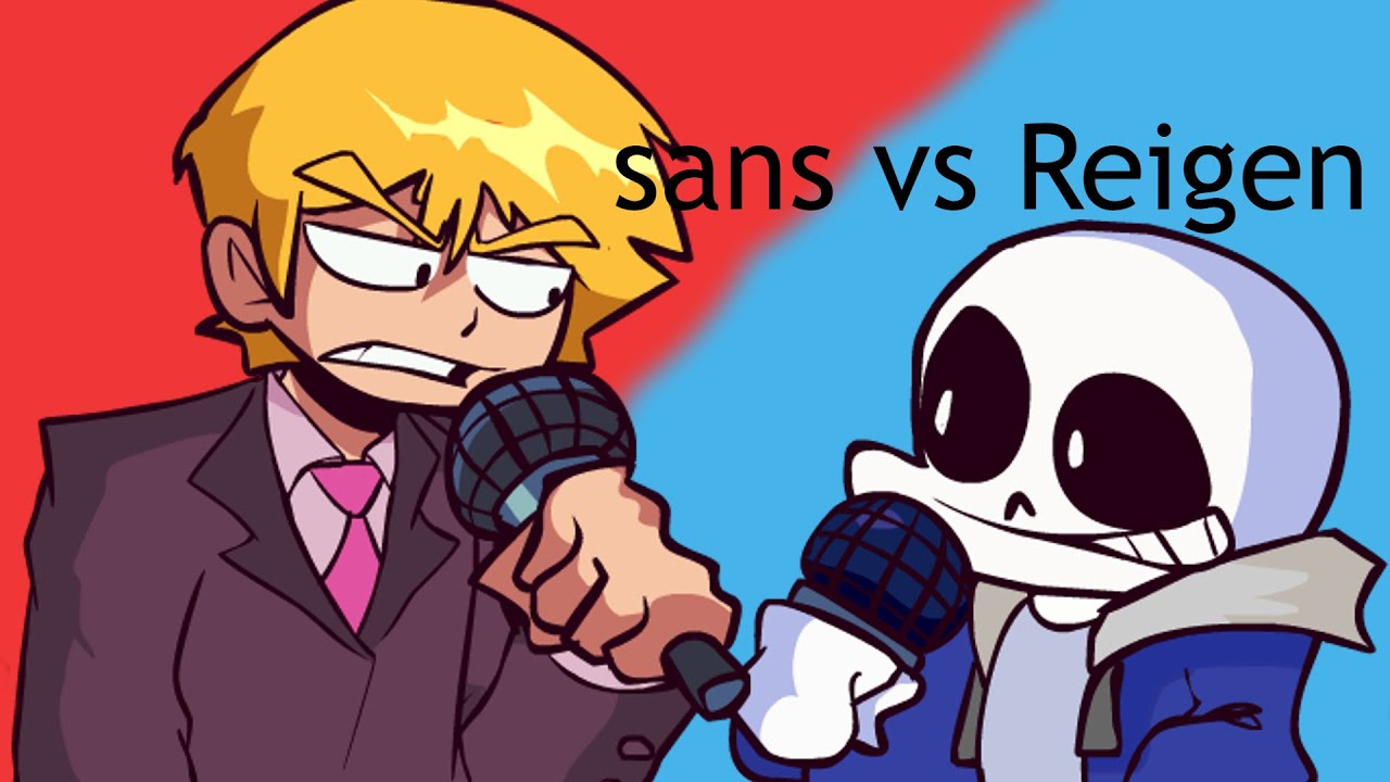 Friday Night Funkin Sans vs Reigen Tumblr man (FNF/Mod) - YouTube