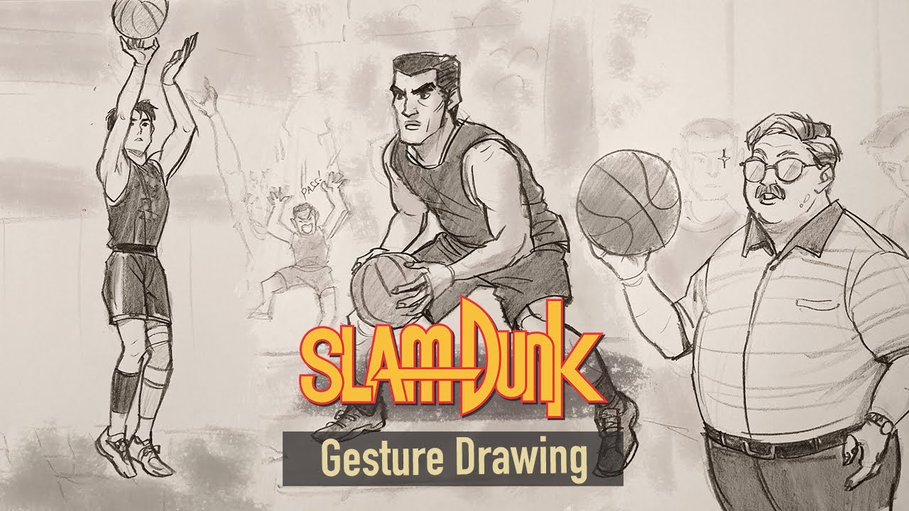 Gesture Drawing #50 - Slam Dunk (Sketch with me) - YouTube