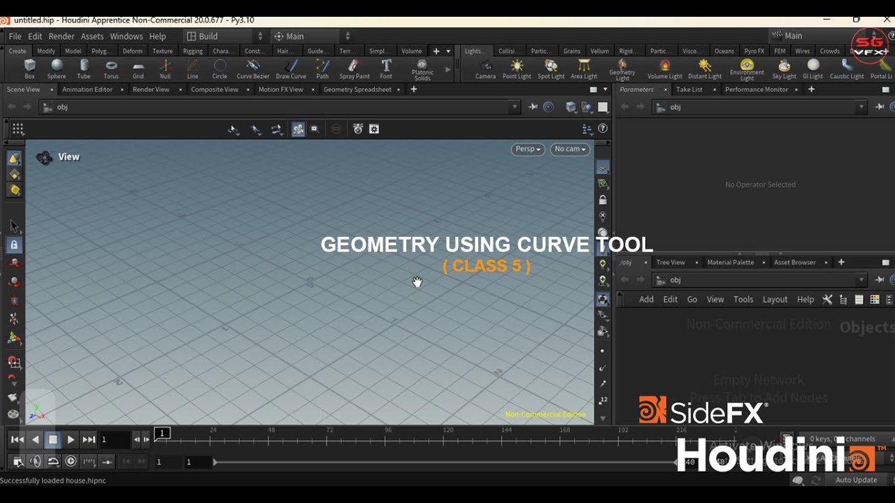 How to create geometry using curve tool in Houdini fx | Houdini Fx for ...
