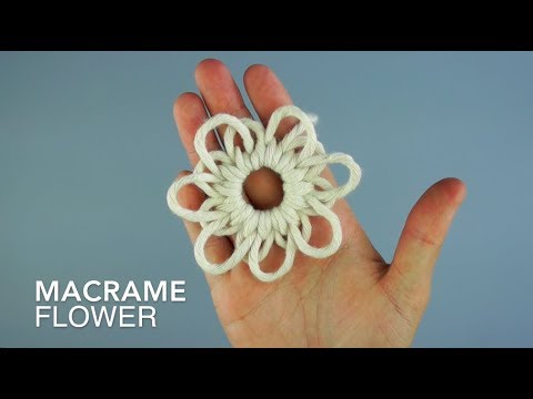 DIY Macrame Flower Tutorial With Ring & How To Attach To Your Wall ...