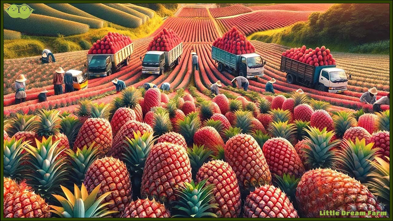 Pineapples Mega Factory: How MILLIONS of Pineapples are Harvested and Processed - YouTube