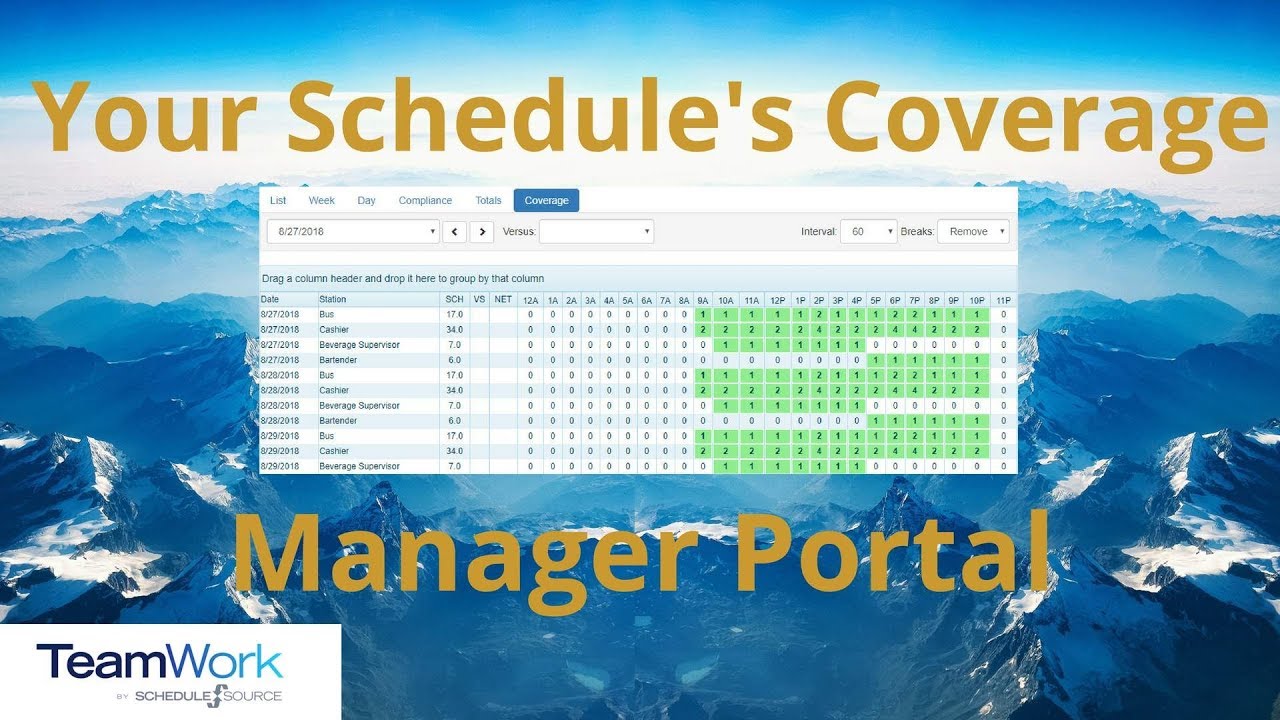TeamWork 5 Manager Tutorial: How to Check Your Schedule's Coverage ...
