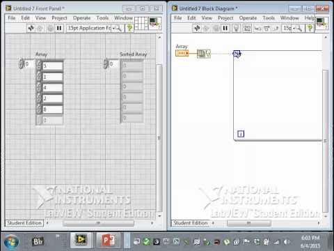 LabVIEW - Bubble Sort 1 - YouTube