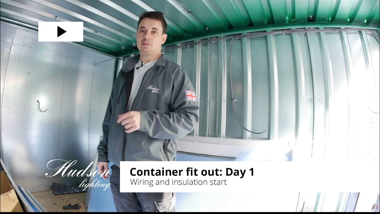 Container project: Internal fit out day 1, some insulation and wiring ...