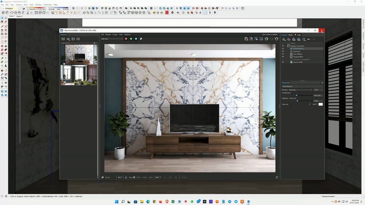 Interior Rendering Settings in Sketchup & Vray Next Tutorial #36 Full Lighting & Render Setup ...