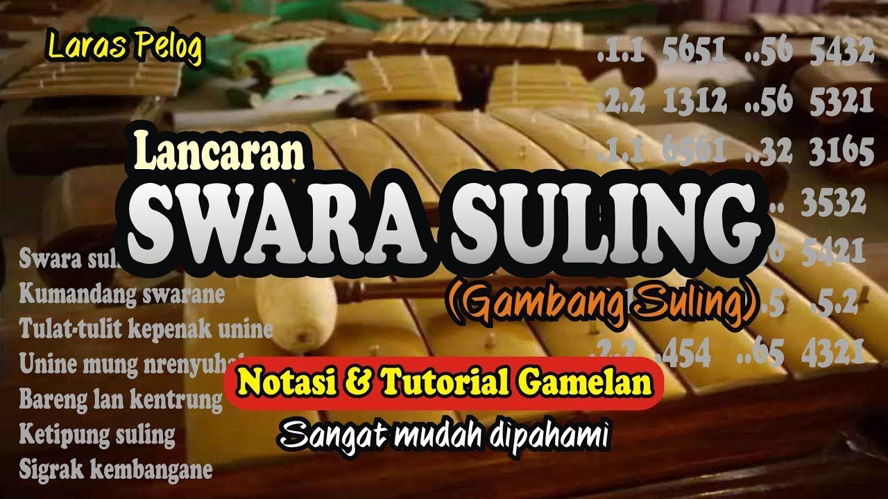 Notasi Lelagon Gambang Suling (Swara Suling) - YouTube