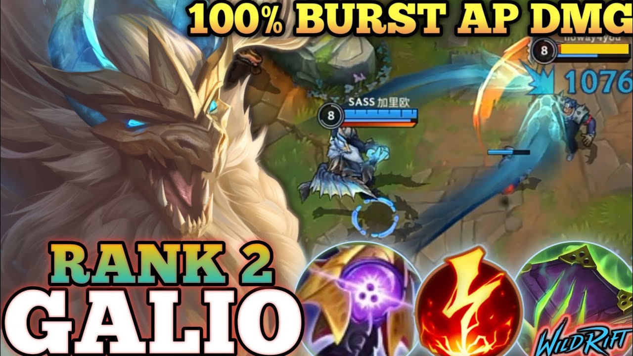 GALIO OP FULL AP BUILD ABUSE! LATE GAME KILLER MVP PLAY - TOP 2 GLOBAL ...