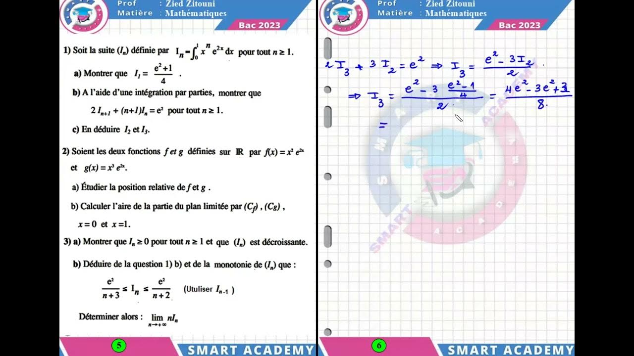 |BAC| Suite Définie Par Intégrales Et Exponentielle : Bac Math / Science / Technique / Info ...