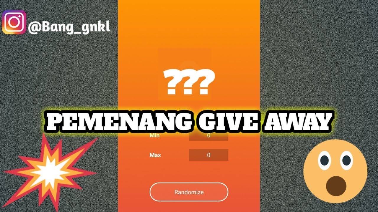 PENGUMUMAN GIVE AWAY | SUBSCRIBE Bang GnkL. - YouTube