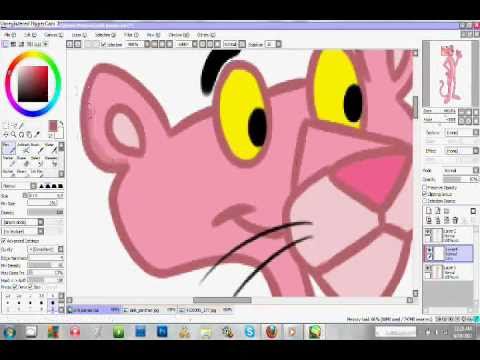 Speed Painting - The Pink Panther - YouTube