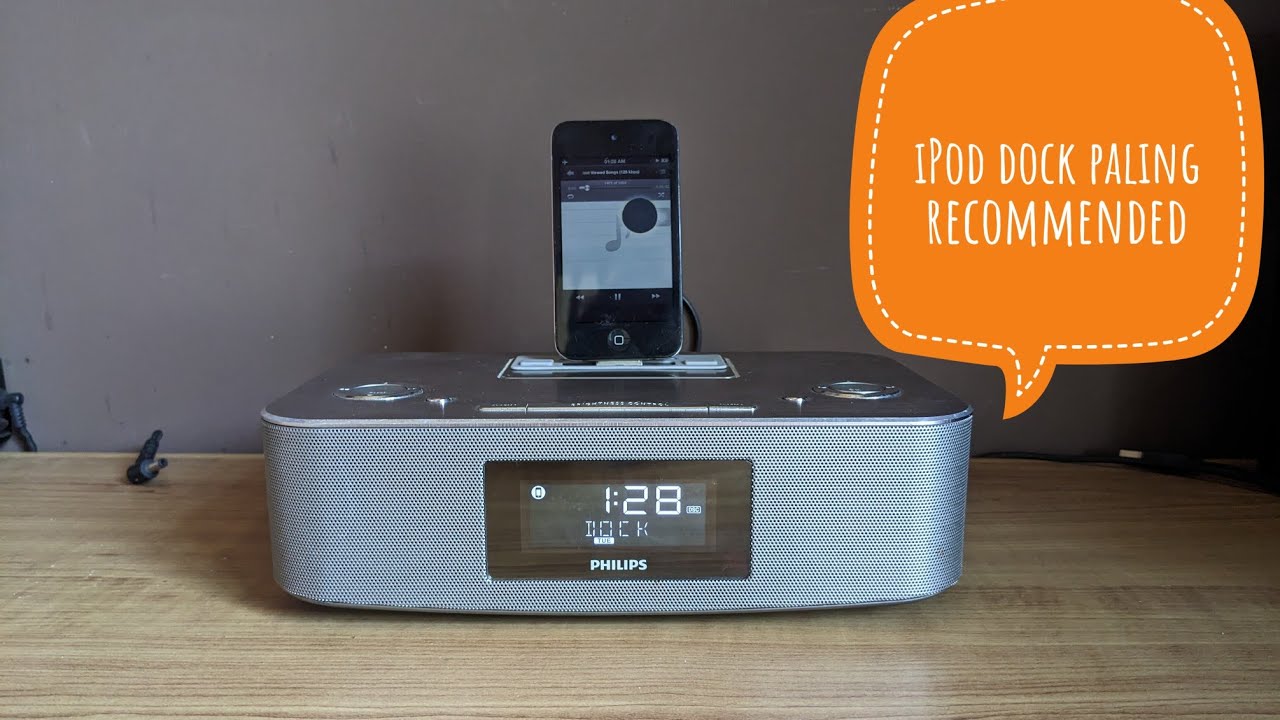 Review speaker philips ipod docking philips dc290 - YouTube
