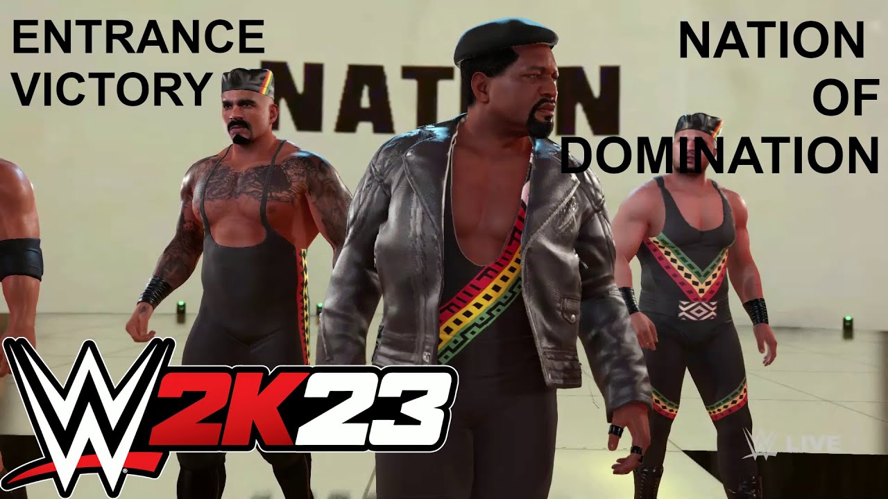WWE 2K23 Custom Entrance & Victory 4 Men NATION OF DOMINATION (FAAROOQ ...