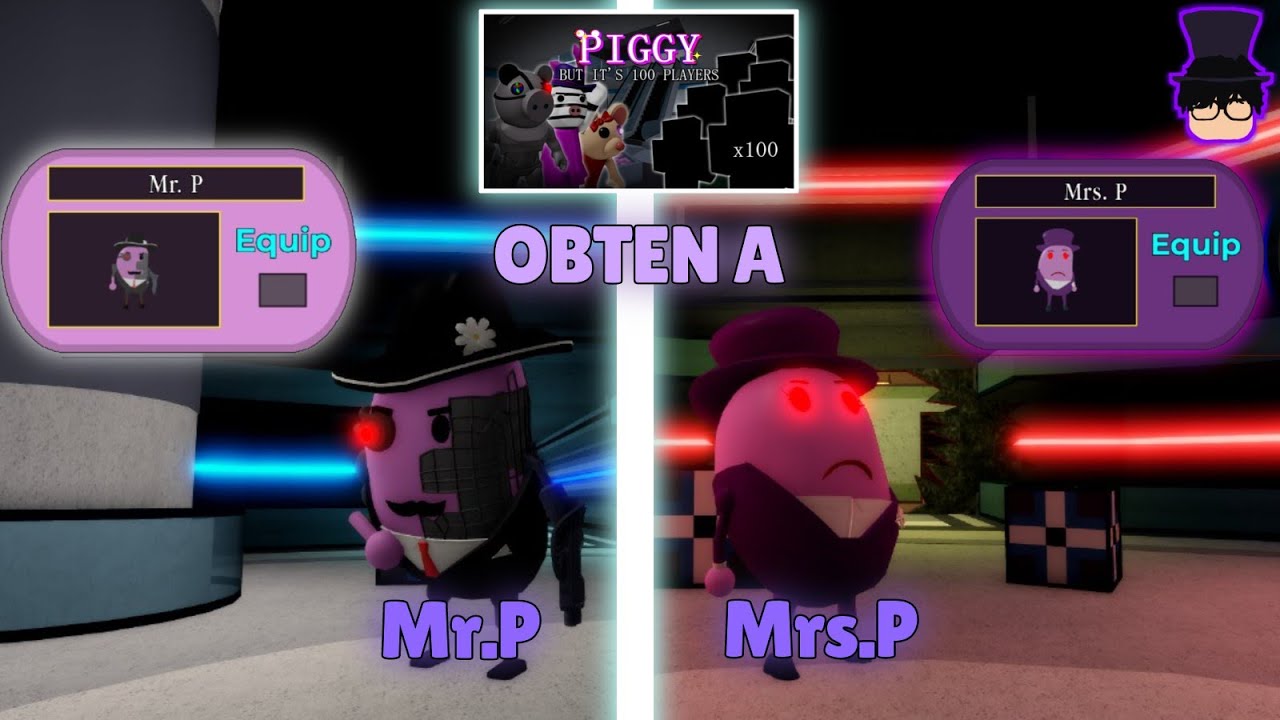 COMO CONSEGUIR A 🎩MR.P Y MRS.P👒 EN PIGGY BUT IT'S 100 PLAYERS ...