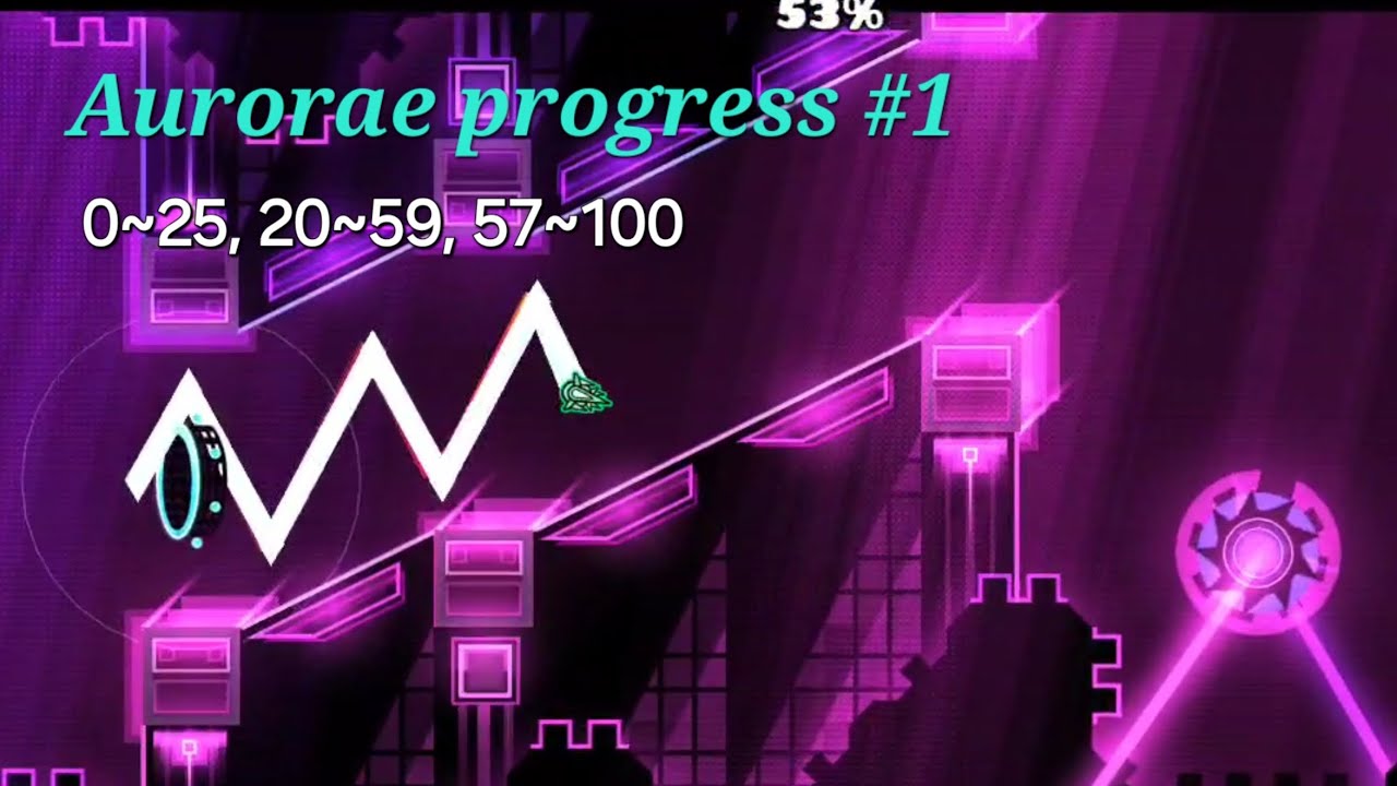 Aurorae progress #1 0~25, 20~59, 57~100 - YouTube