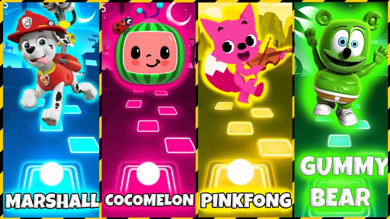 Marshall - Pinkfong - Cocomelon - Gummy Bear -Tiles Hop EDM Rush! - YouTube