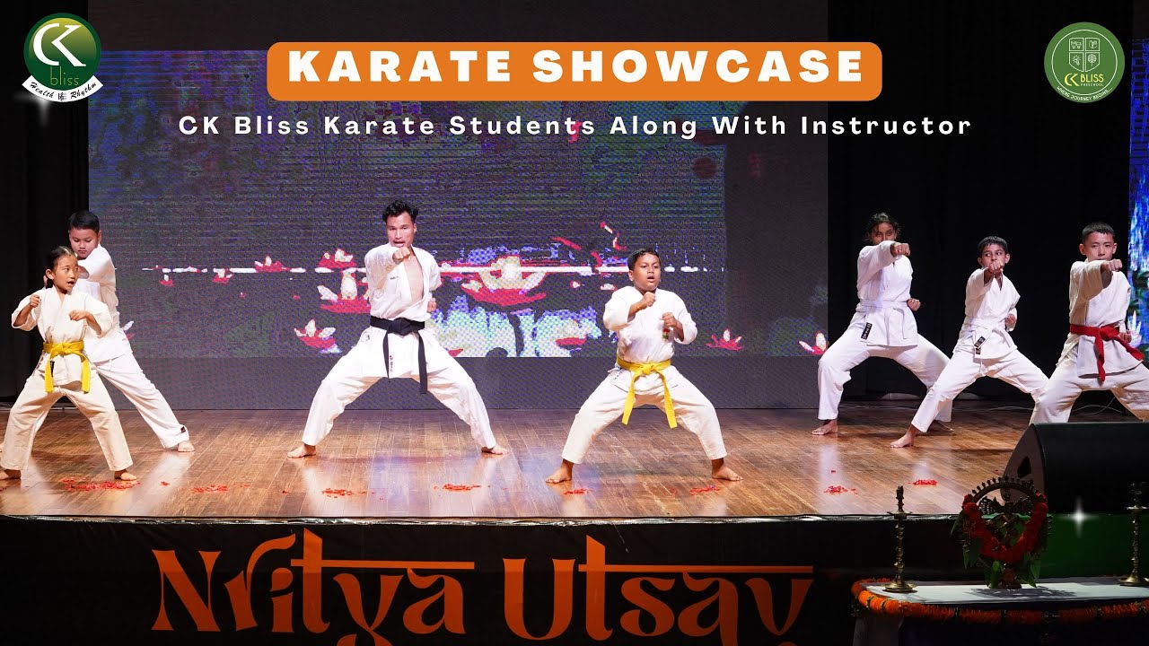 Karate stage showcase by CK Bliss Karate students at Nritya Utsav 2024 ...
