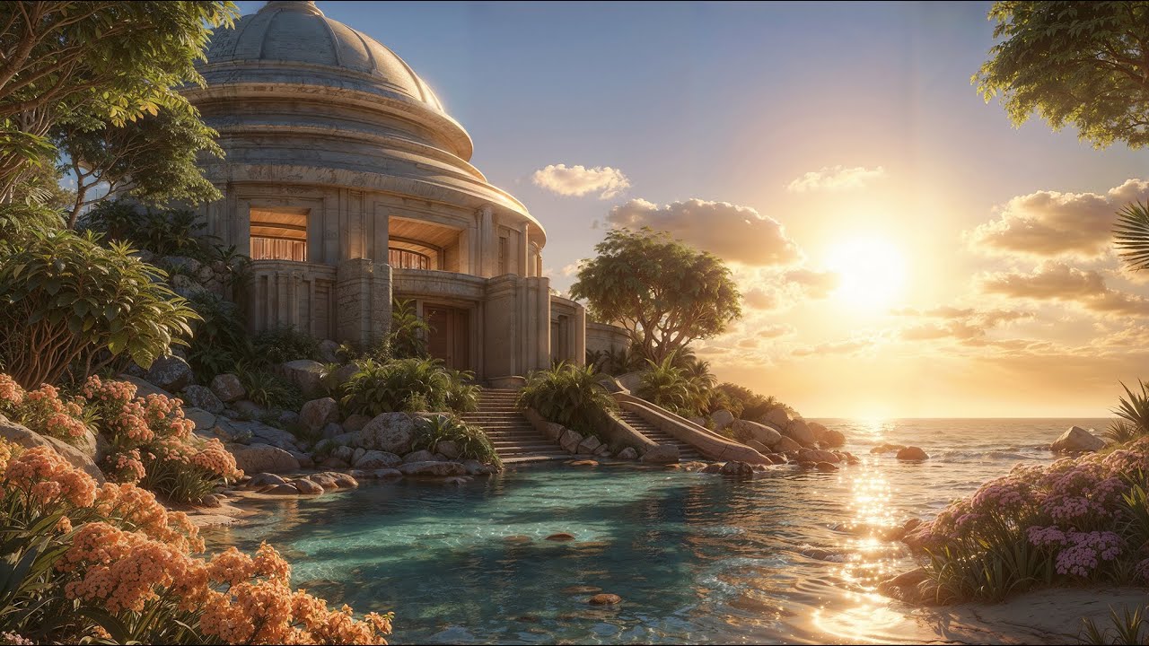 🌊 **Sea Side Temple Serenity: One Hour of Relaxing Music for Peace and ...