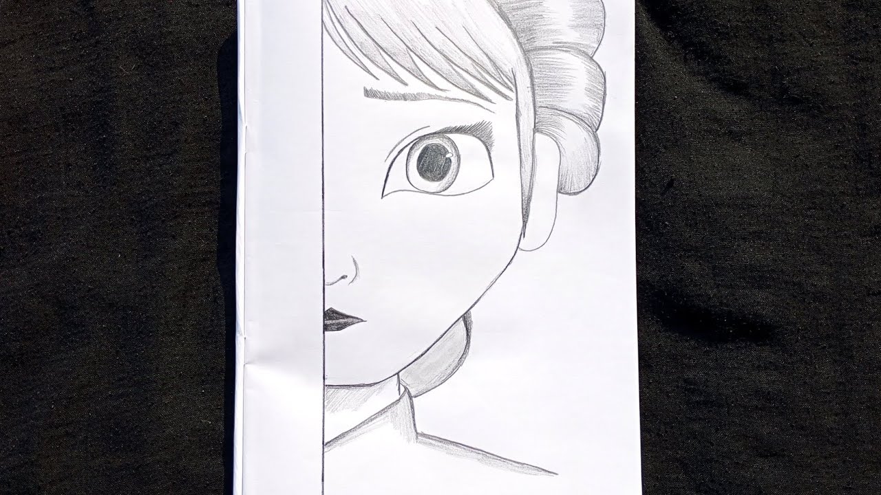 Easy Anna drawing for beginners | How to draw Anna step by step ...