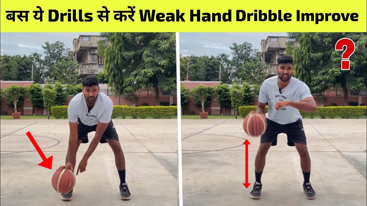 3 Drills to improve your weak Hand dribble for Beginners | Must watch ...