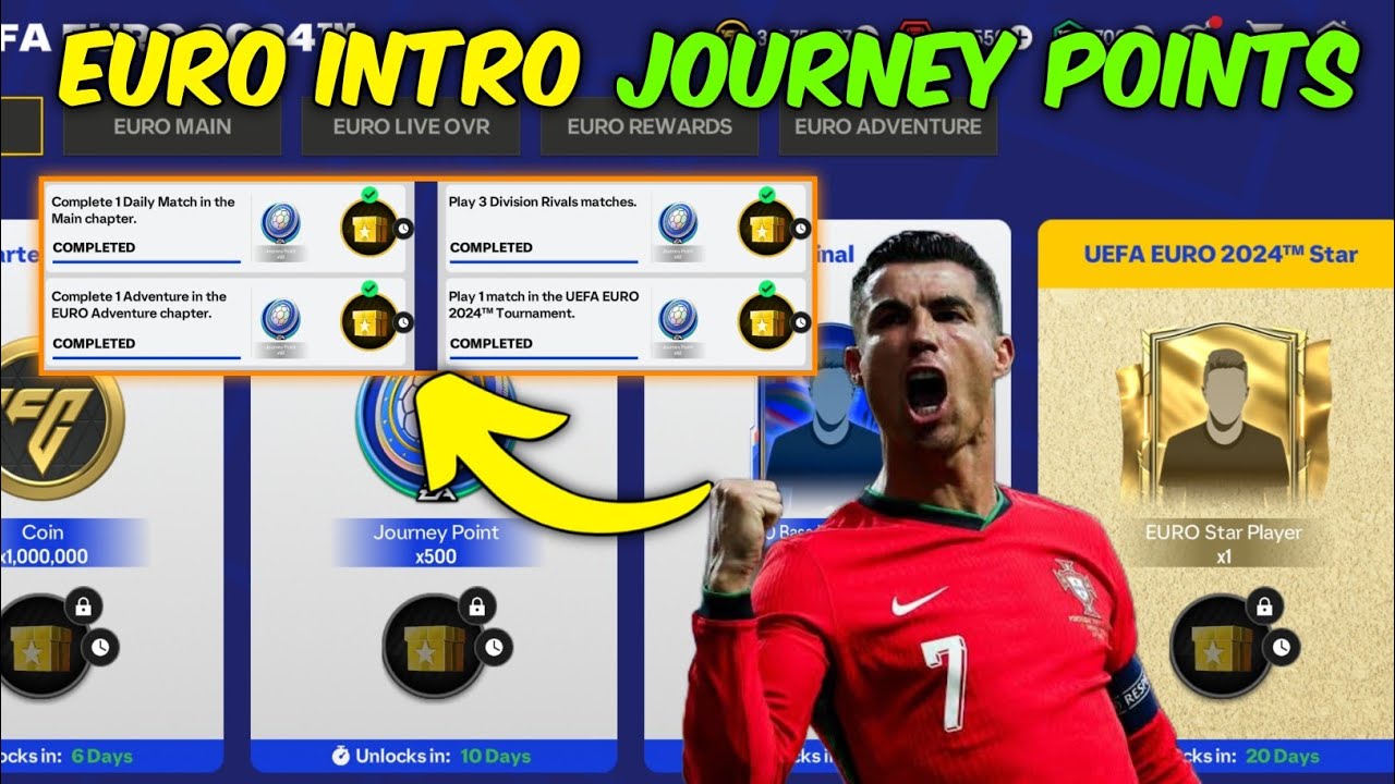 EURO INTRO CHAPTER QUESTS UNLOCK FREE MILESTONE EURO 2024 STAR PLAYERS ...