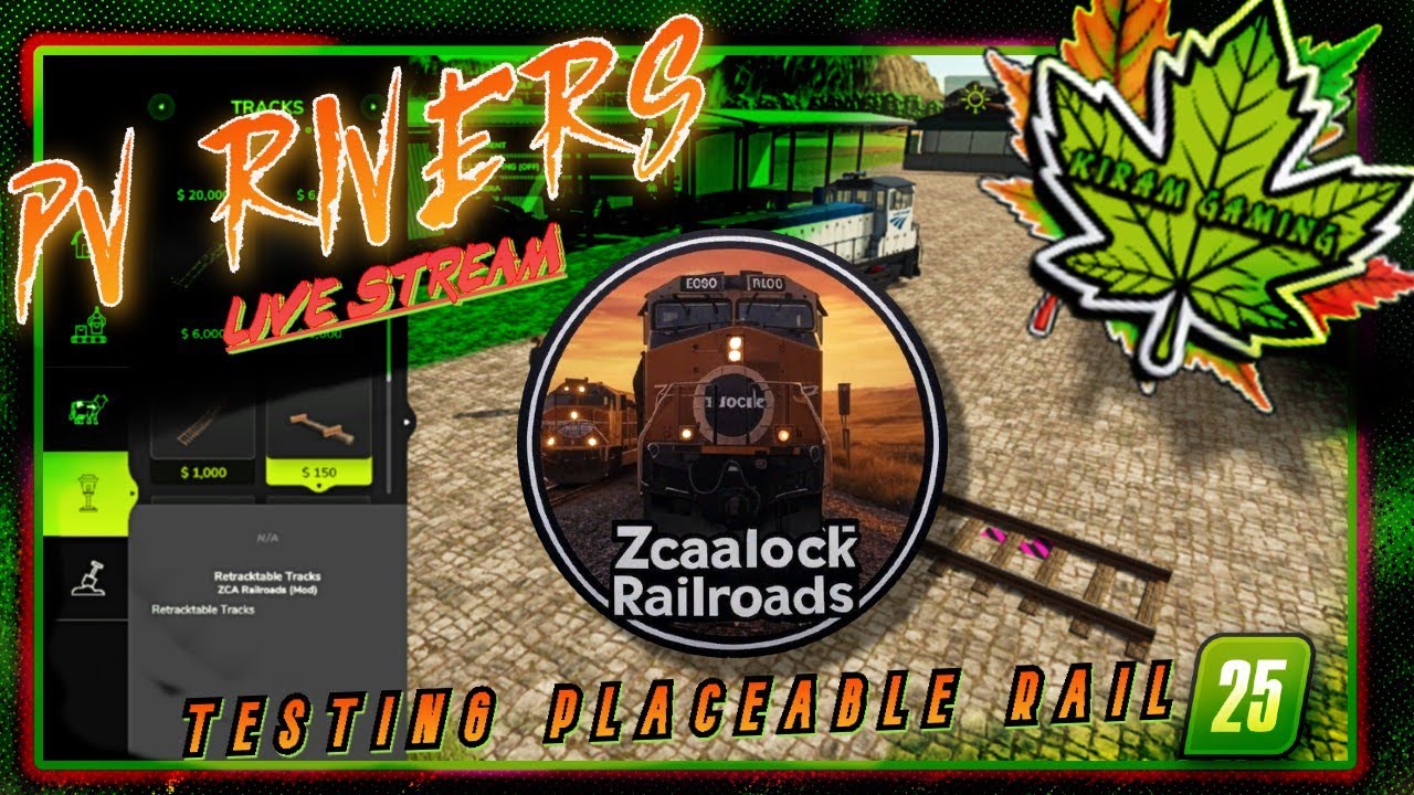 Testing the Placable Railroad Mod on Farming Simulator 25 - YouTube
