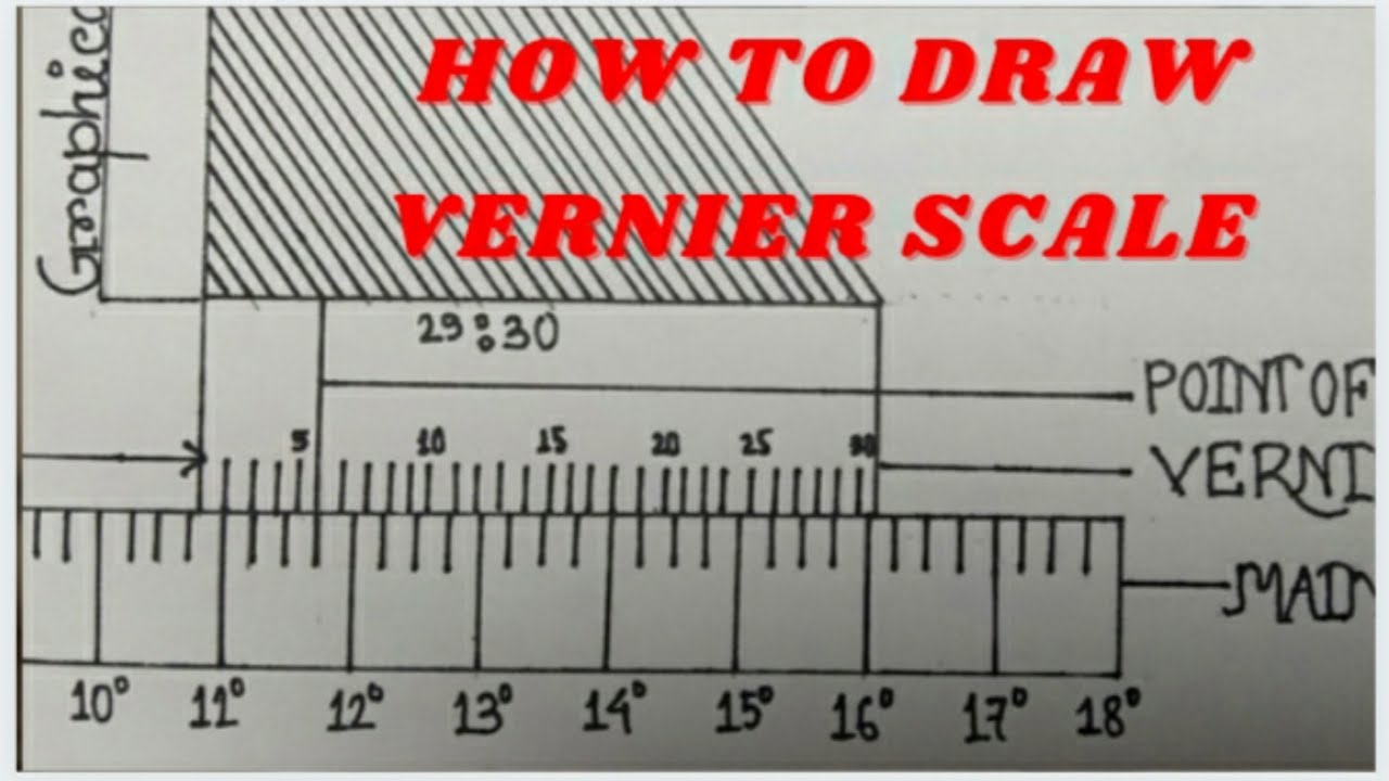 How to draw vernier scale /How to read vernier scale /#vernierscale ...