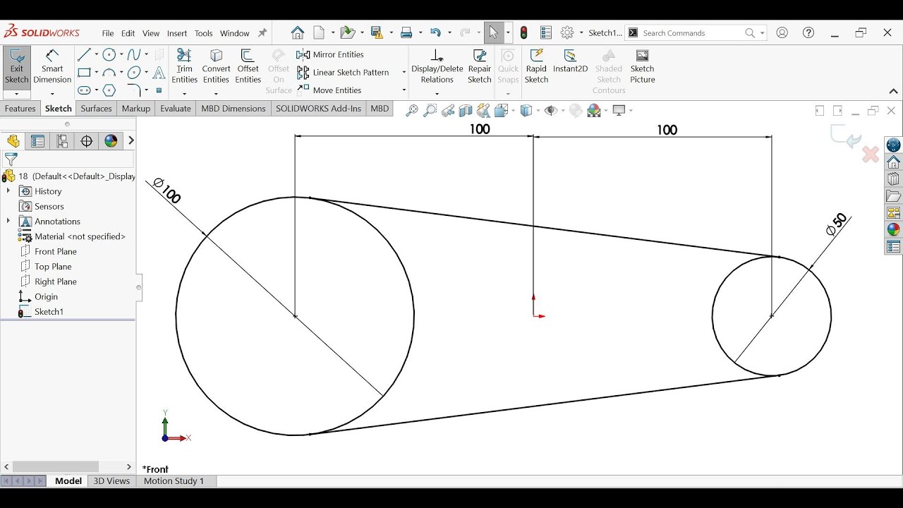 2D Sketch by SolidWorks | Beginner’s Guide to Sketch Tools and ...