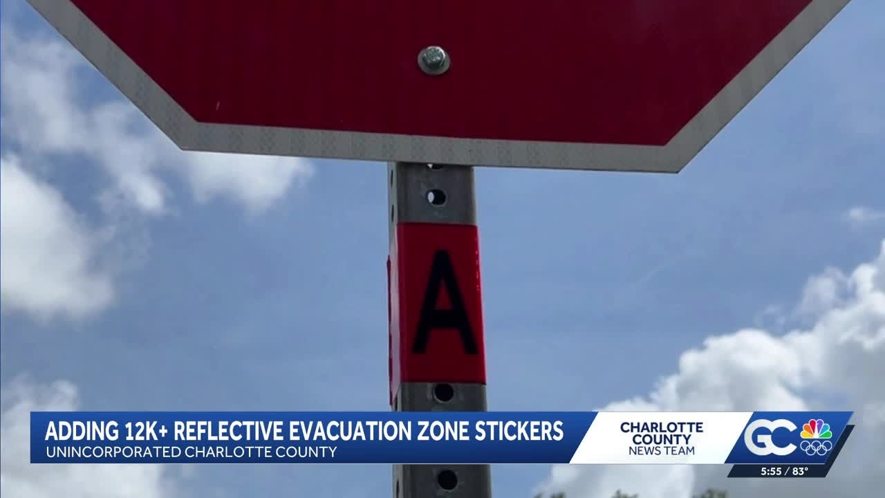 Charlotte County installs reflective evacuation zone bands on stop ...
