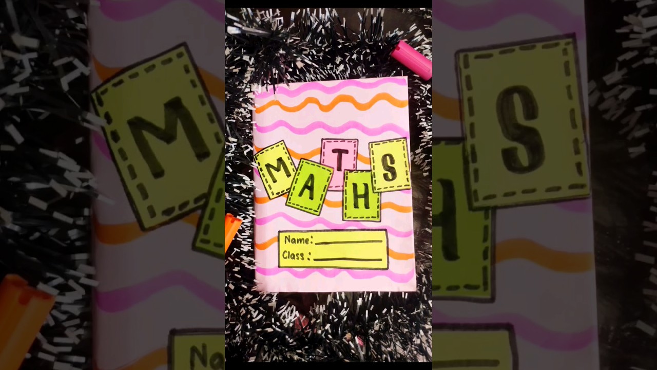 Maths Project Easy Front Page Idea #maths #cover #calligraphy ️ ️ - YouTube
