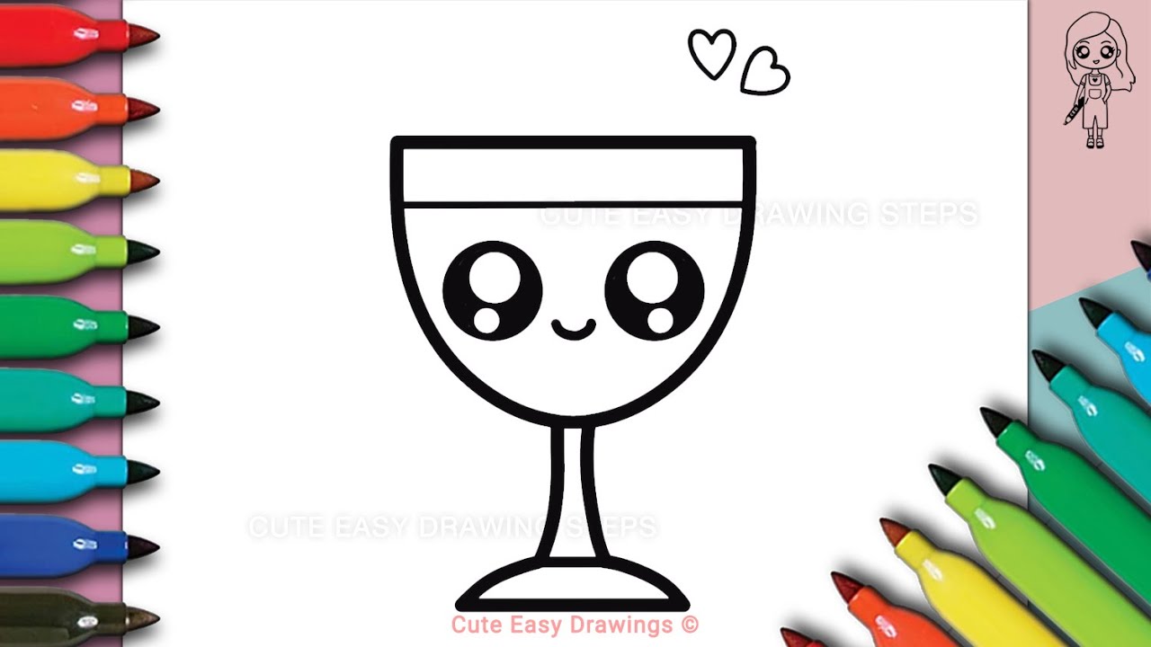 How to Draw a Cute Drink Easy Step by Step drawing for Kids &Toddlers ️ ...