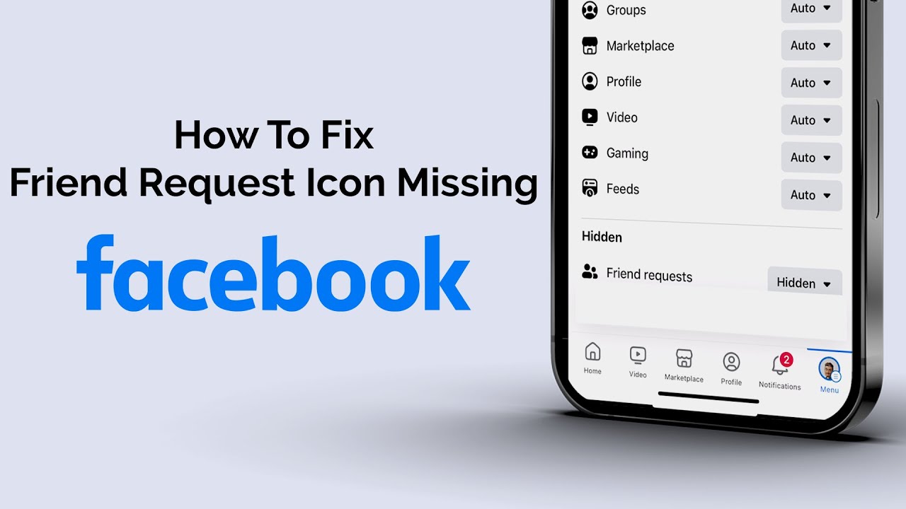 How To Fix Facebook Friend Request Icon Is Missing? - YouTube