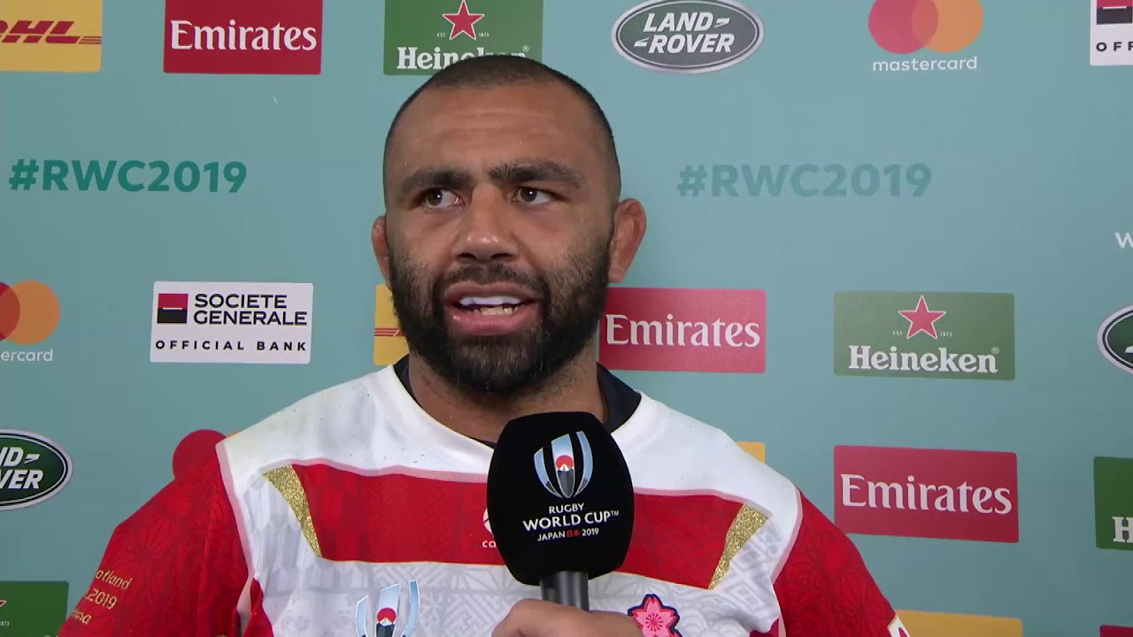 Michael Leitch discusses an emotional win and victory for Japan - YouTube