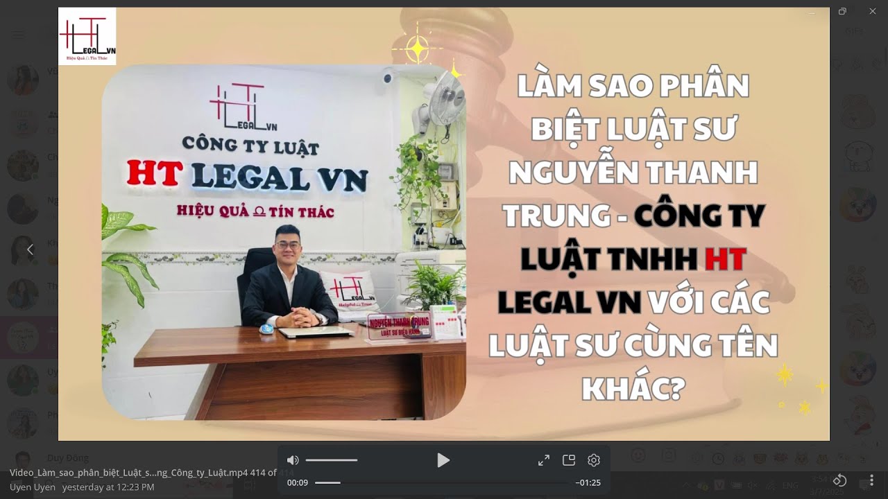 Làm sao phân biệt Luật sư Nguyễn Thanh Trung _Công ty Luật HT Legal VN ...