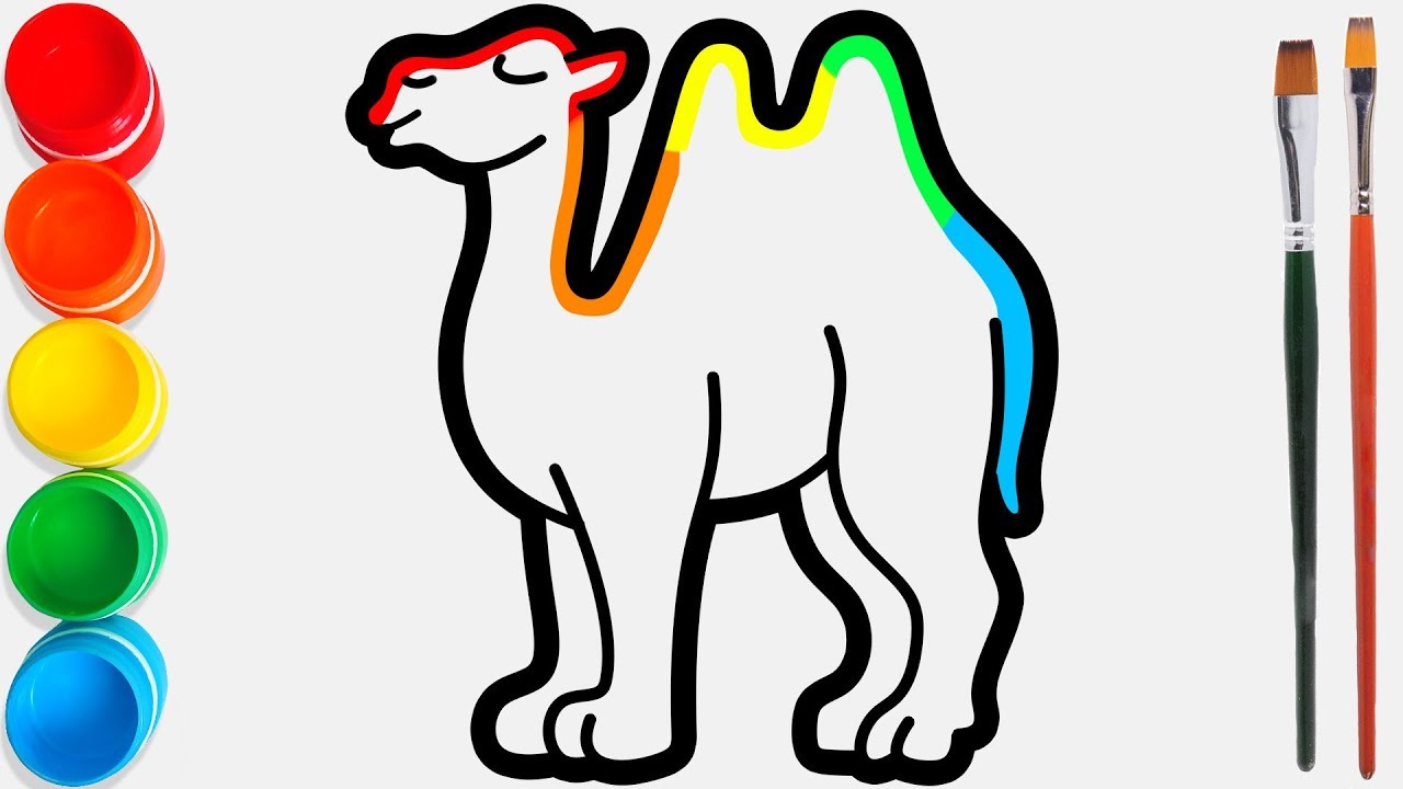 Coloring Rainbow Camel Warna-Warni Belajar Menggambar dan Mewarnai ...