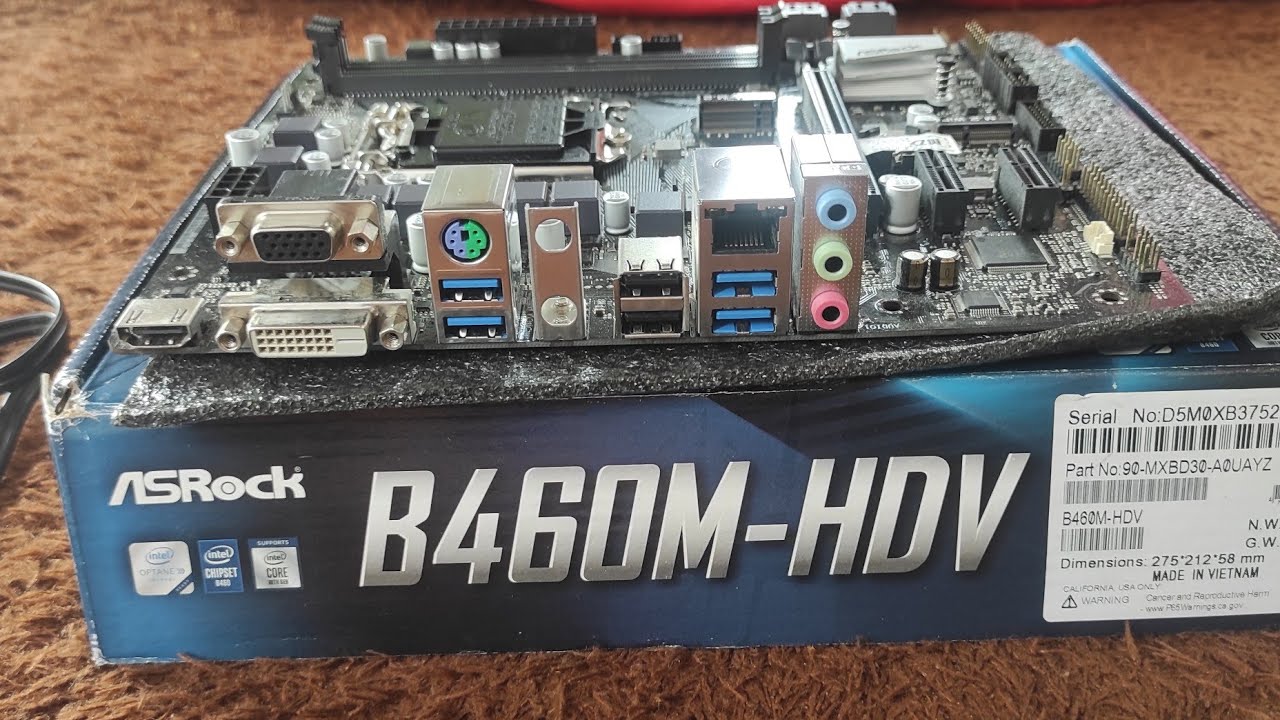 Motherboard ASRock B460M-HDV - Unboxing banyak fitur-fitur nya - YouTube
