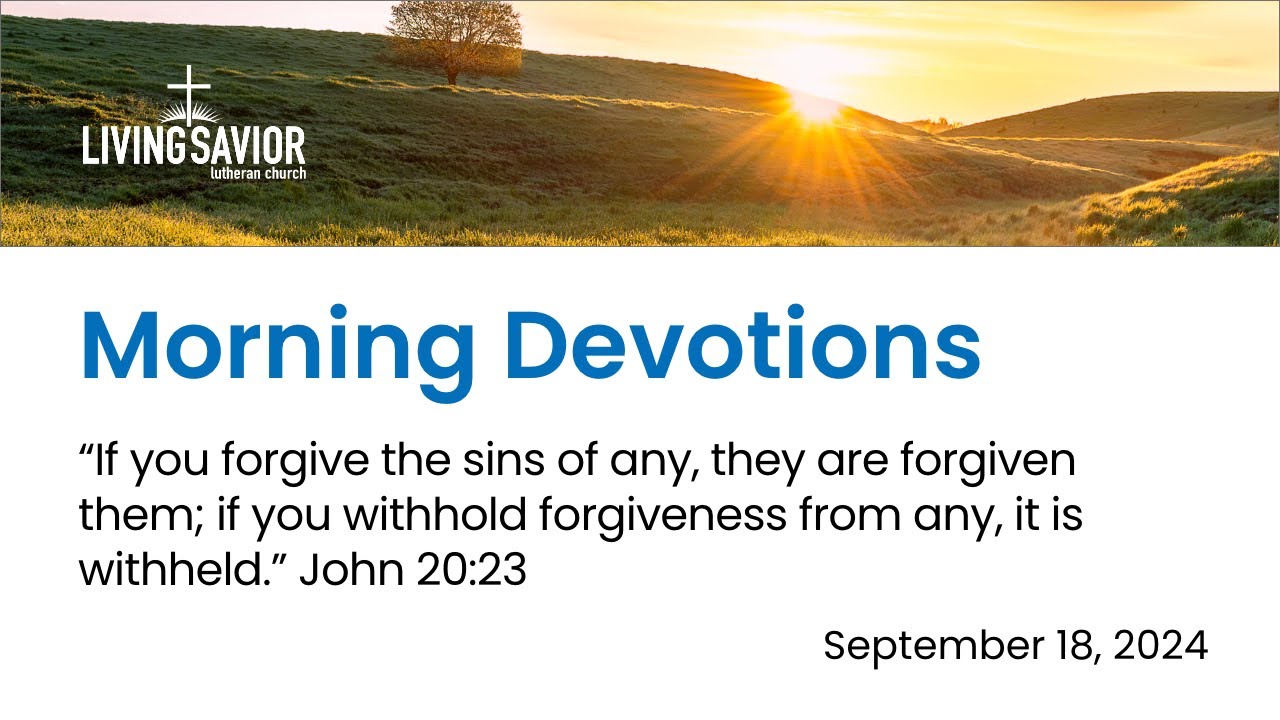 Morning Devotion- Individual Confession/Absolution - Living Savior ...