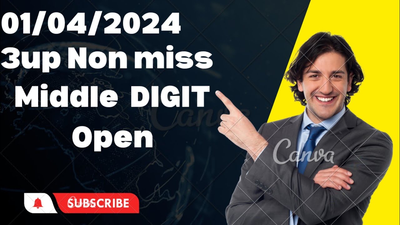 3up & 3d non miss middle digit open formula 01-04-2024 pick 3 winning ...